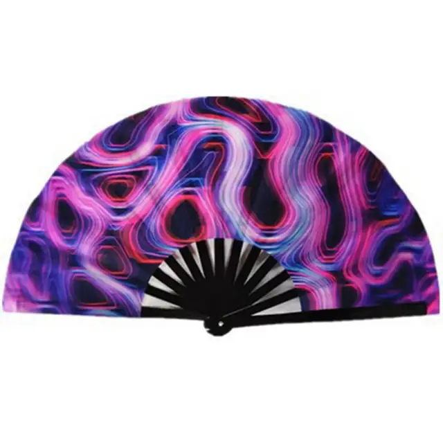 Psychedelic Trippy Hand Fan - Ravers Co